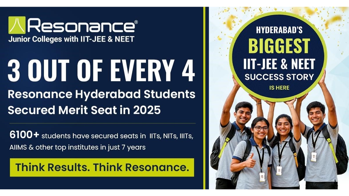 3 in 4 Resonance Hyderabad Students Crack IIT-JEE & NEET 2025 ...